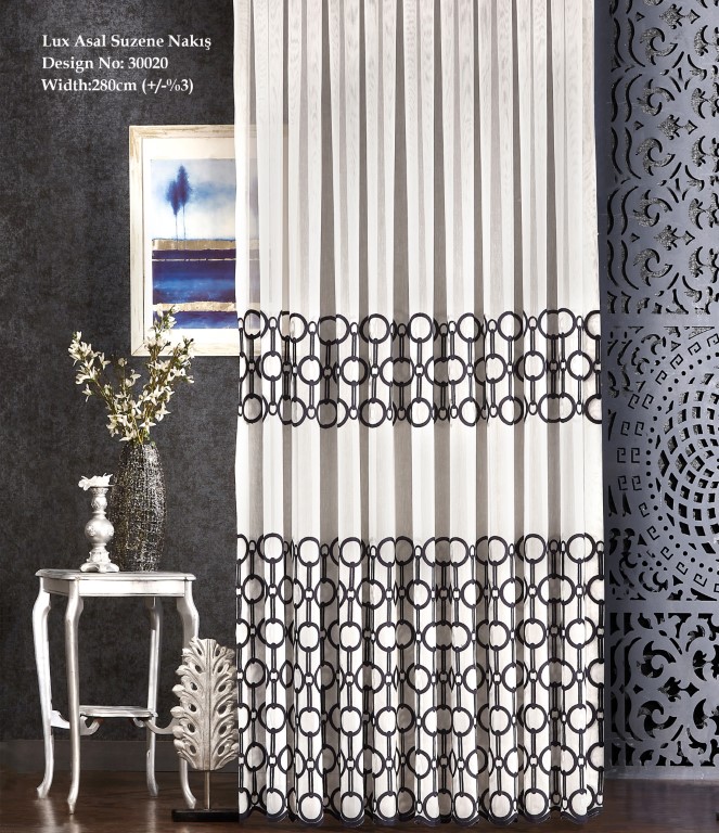 Vinaldi Lux Asal Suzene Nakış Fon Perde Design No 30020 - Sorunuz + KDV