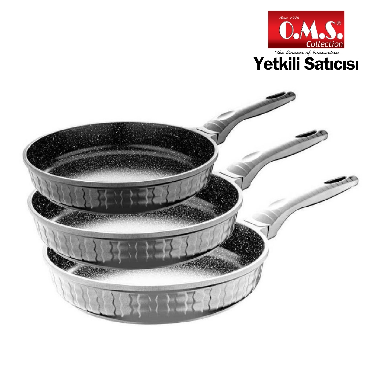 Oms 3727 3 Parça Döküm Tava Seti Gri (20-24-28) - 816.67 TL + KDV